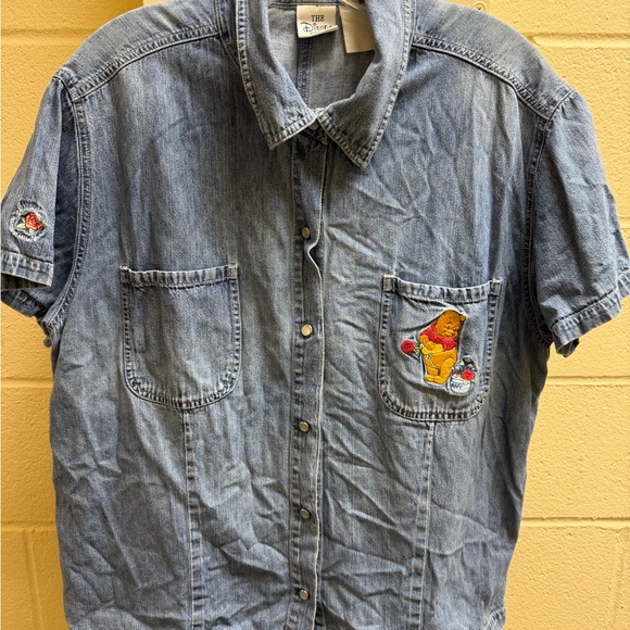 Disney | Tops | Disney Light Blue Denim Shirt | Poshmark